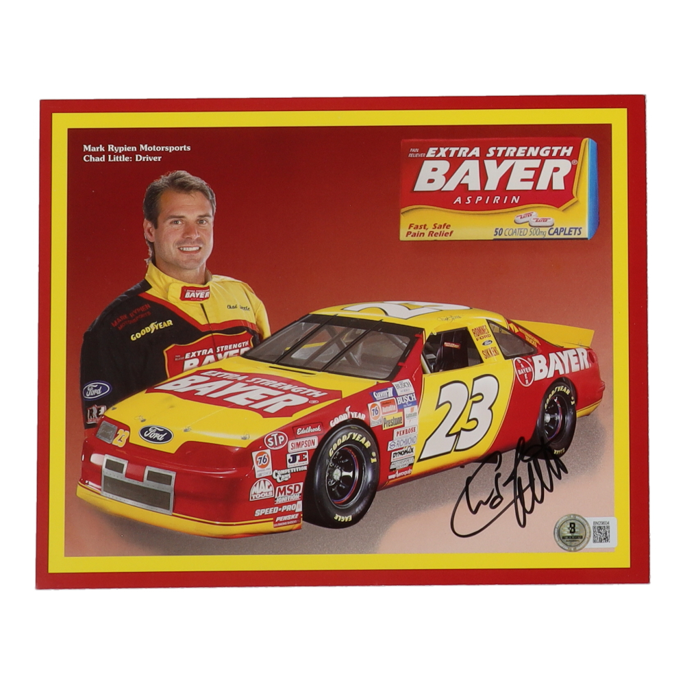 Chad Little Signed NASCAR 8x11 Photo With Mail-In Card (Beckett ...
