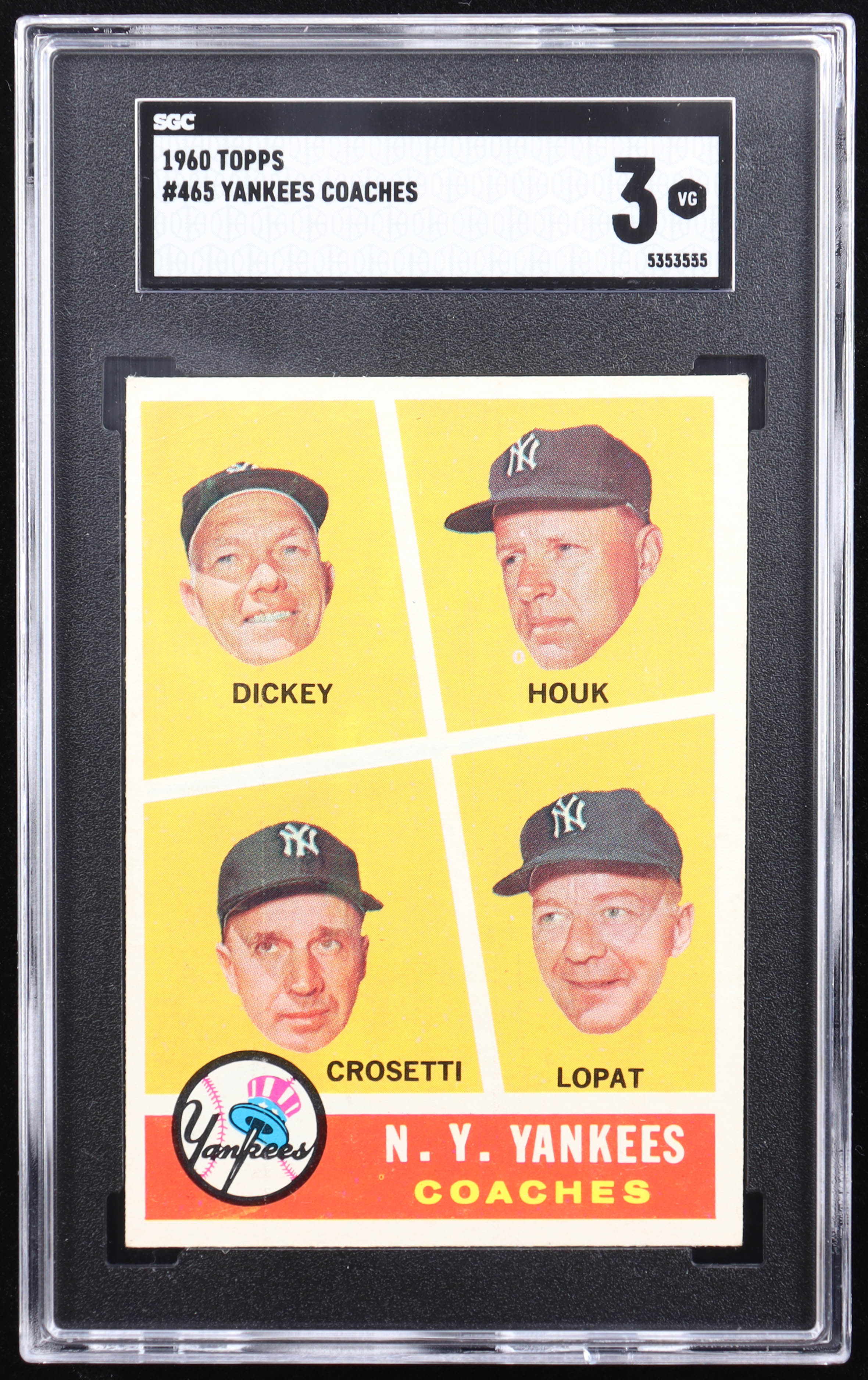 Yankees Coaches 1960 Topps #465 (SGC 3) | Pristine Auction