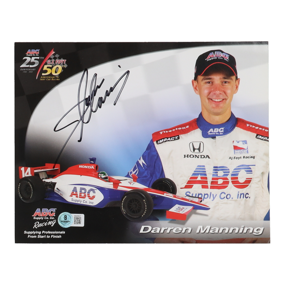 Darren Manning Signed IndyCar 8x10 Photo (Beckett) | Pristine Auction