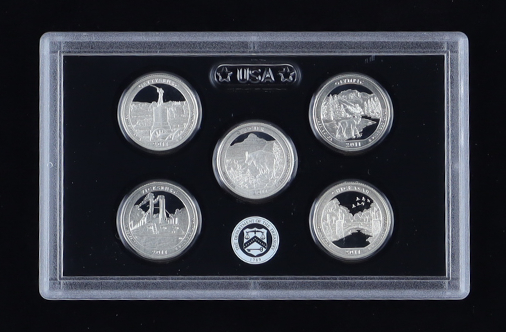 2011-S United States Mint State Quarters National Parks Set with (5 ...