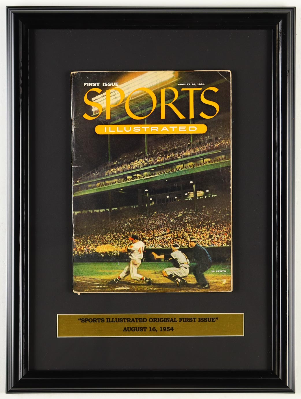 1954 Vintage "Sports Illustrated" First Issue Custom Framed Magazine ...