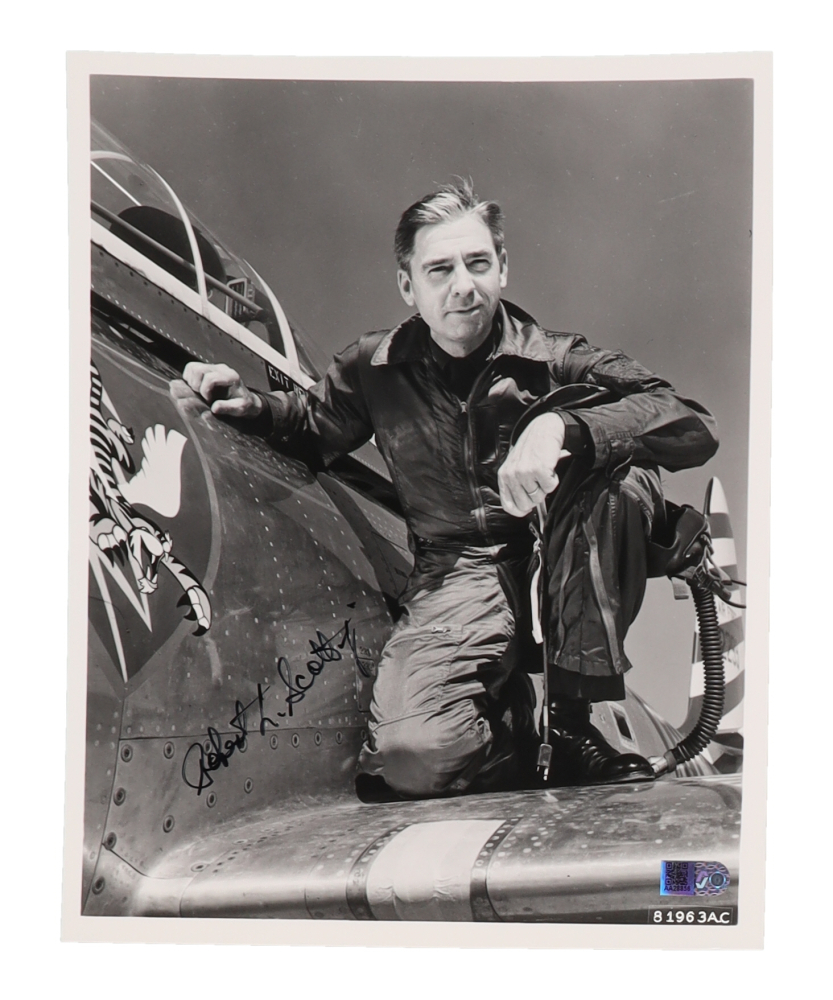 Robert L. Scott Jr. Signed WWII 8x10 Photo (AIV) | Pristine Auction