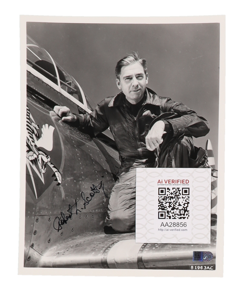 Robert L. Scott Jr. Signed WWII 8x10 Photo (AIV) | Pristine Auction