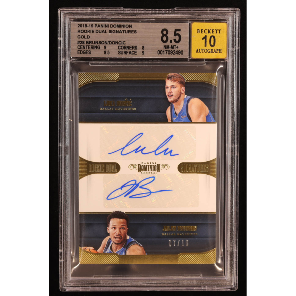 Luka Doncic / Jalen Brunson 2018-19 Panini Dominion Rookie Dual ...