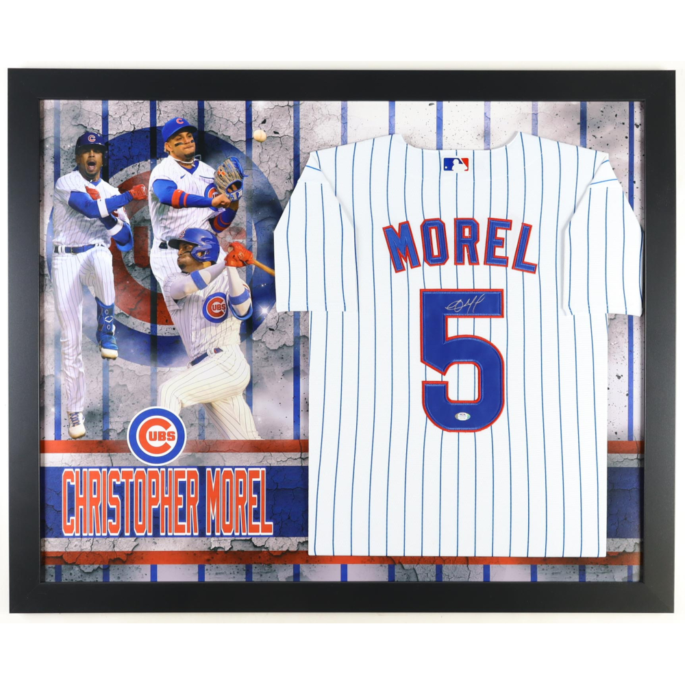 Christopher Morel Signed Custom Framed Jersey Display (PSA) | Pristine ...