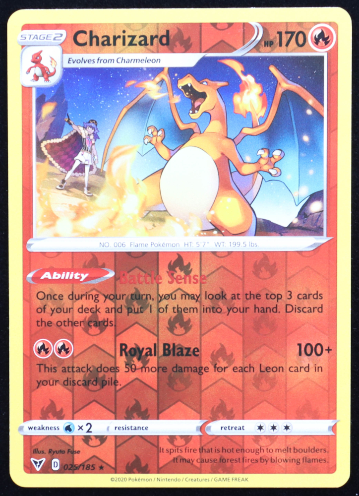 Charizard 2020 Pokemon Sword and Shield Vivid Voltage #25 Reverse Holo ...