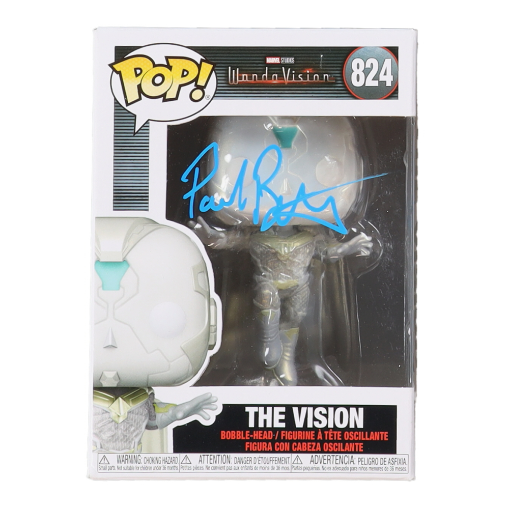Paul Bettany Signed "Wanda Vision" #824 The Vision Bobble-Head Funko ...