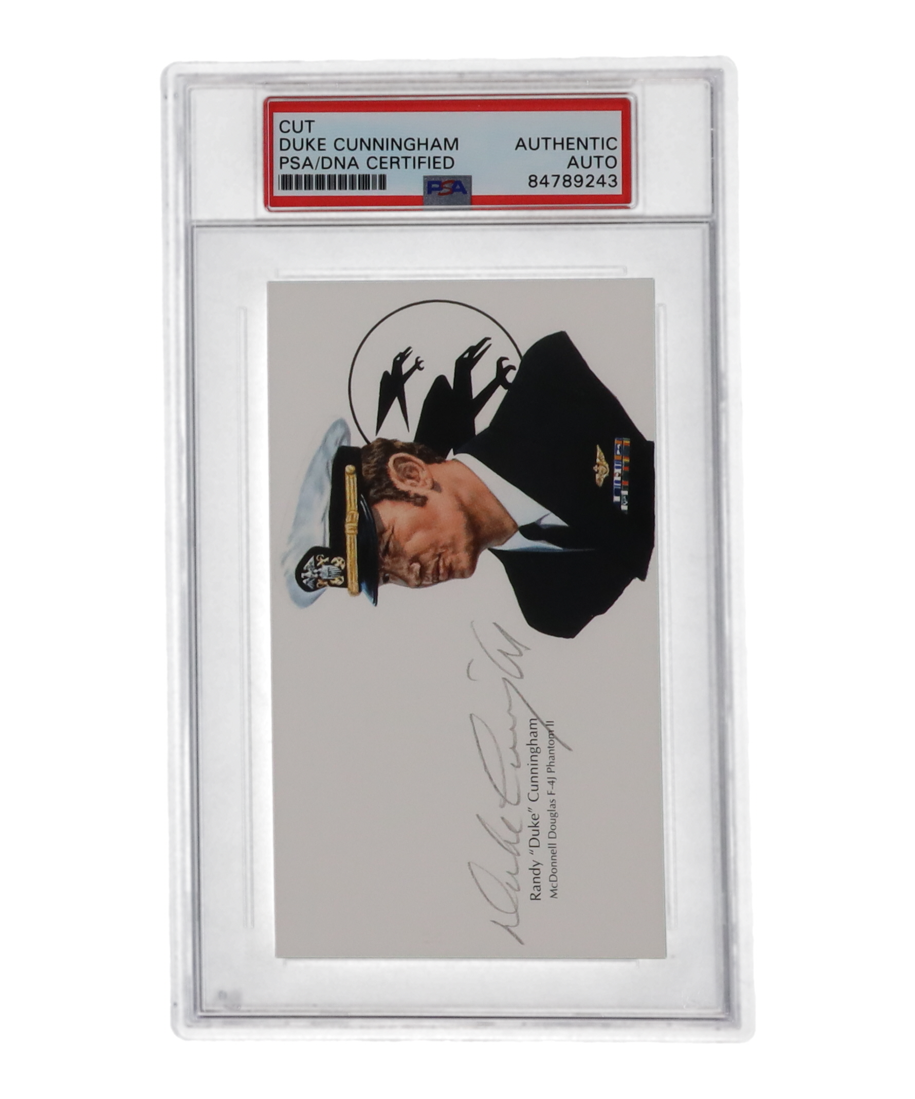 Duke Cunningham Signed Cut with Portrait (PSA) | Pristine Auction