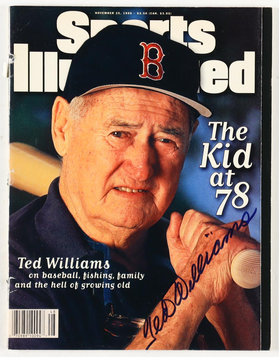 Ted Williams Signed 1996 Sports Illustrated Magazine (Green Diamond ...
