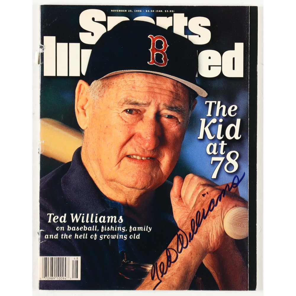Ted Williams Signed 1996 Sports Illustrated Magazine (Green Diamond ...
