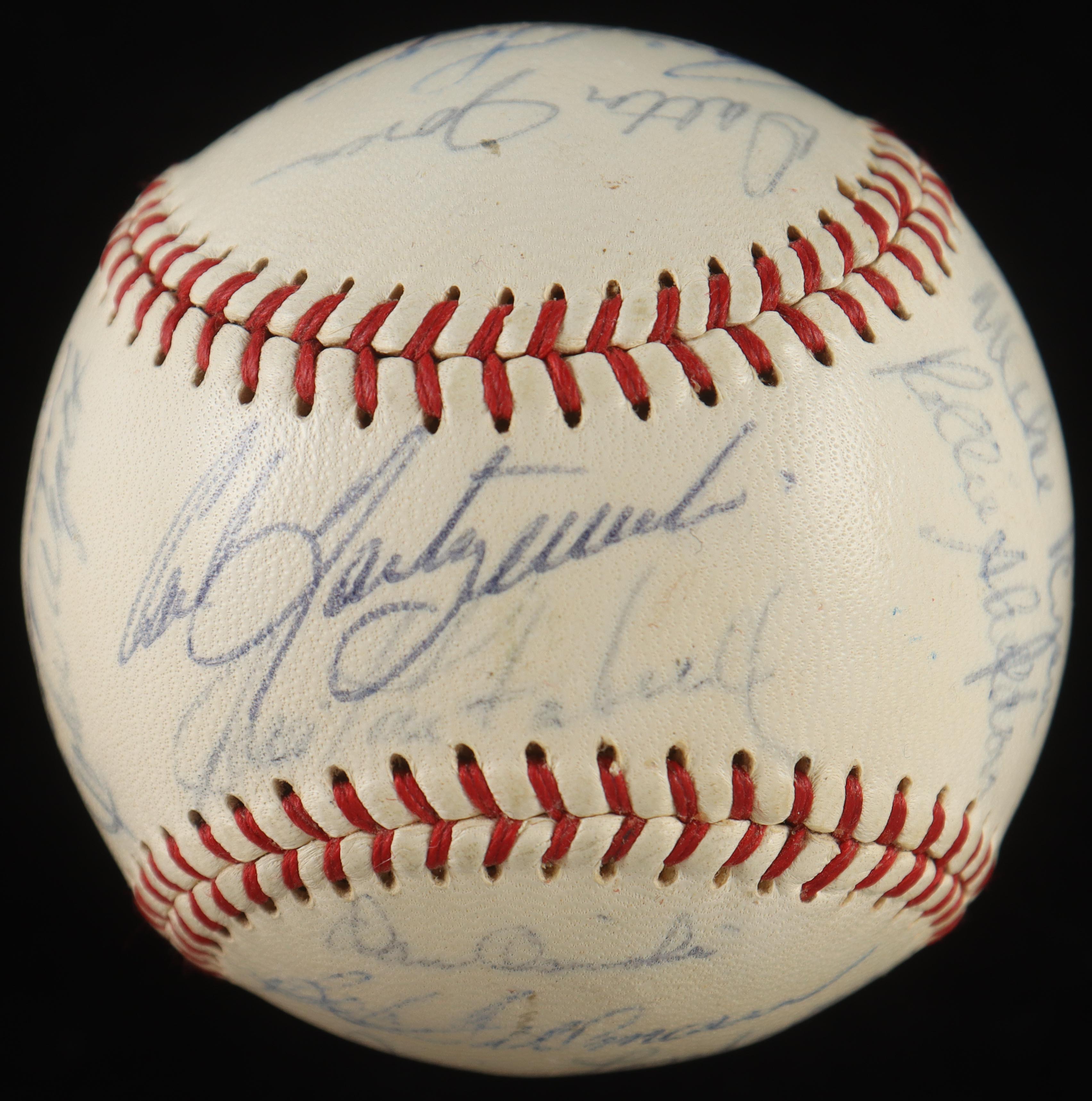 1966 Red Sox OAL Baseball Team-Signed by (25) with Carl Yastrzemski ...