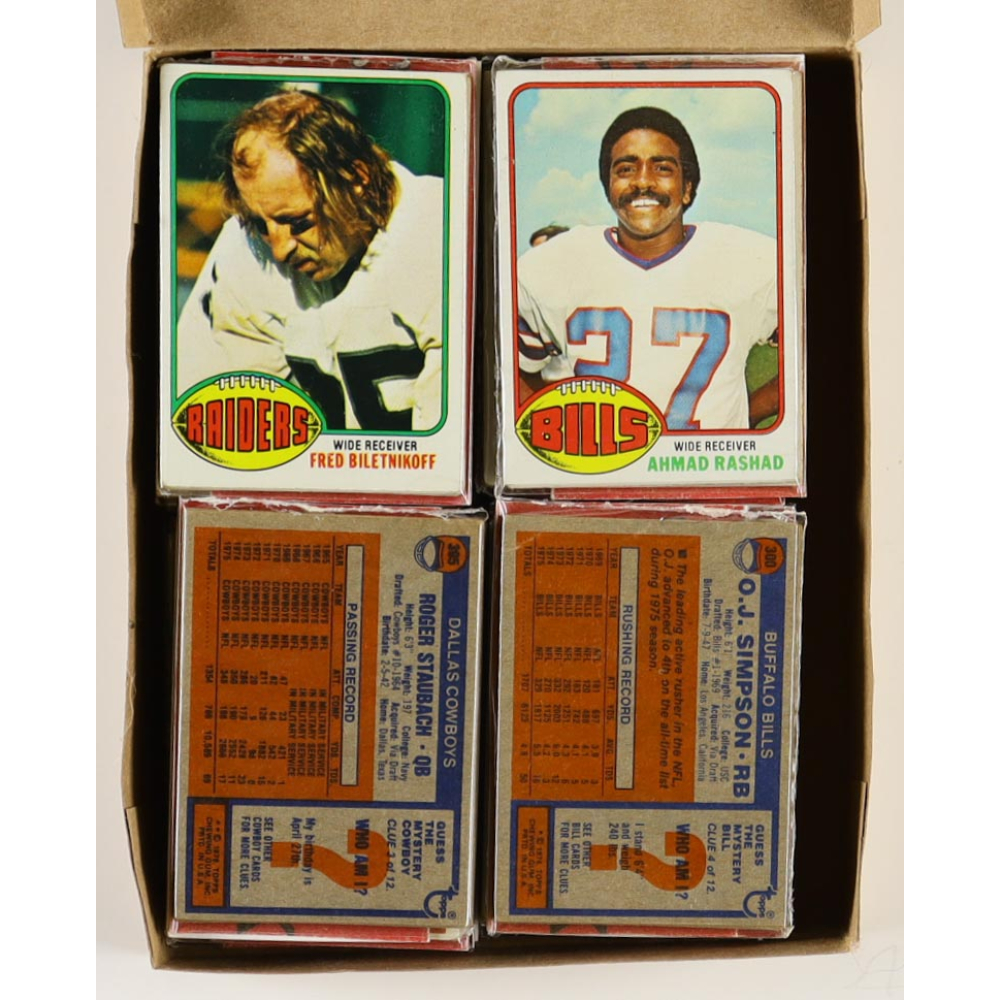 1976 Topps Football Cello Fun Pack Vending Box with (20) Packs ...