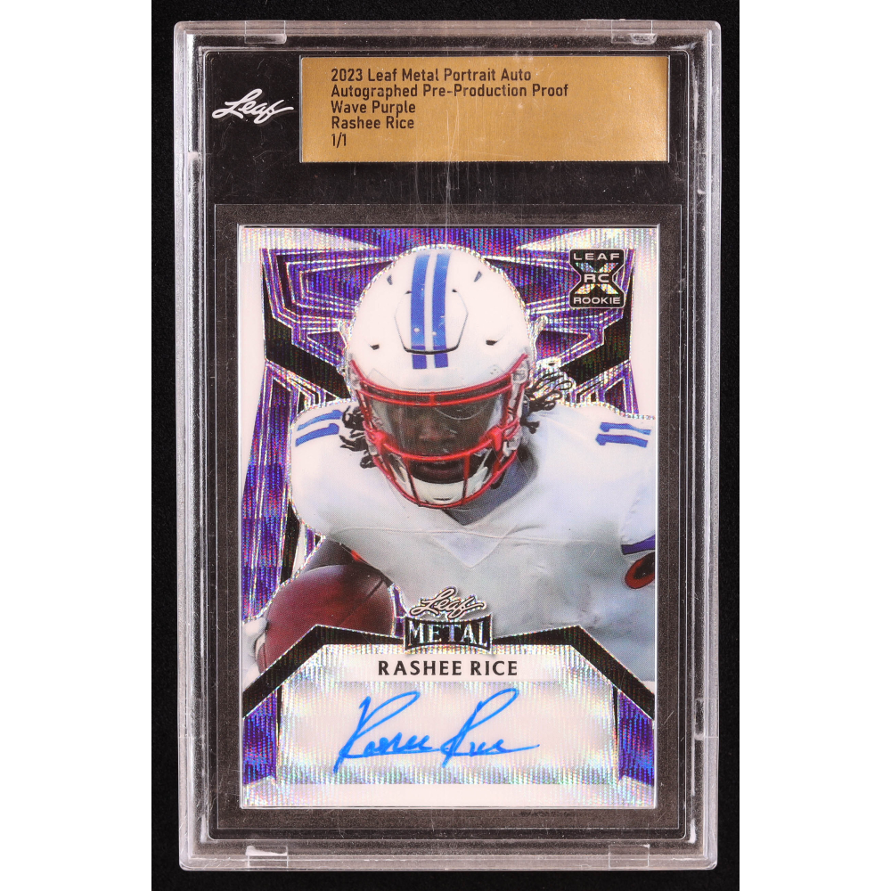 Rashee Rice 2023 Leaf Metal Portrait Autograph Wave Purple Pre ...