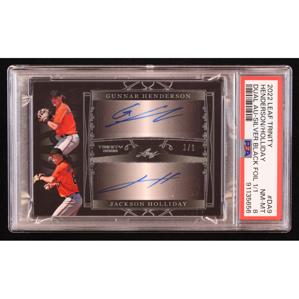 Gunnar Henderson / Jackson Holliday 2022-23 Leaf Trinity Dual ...