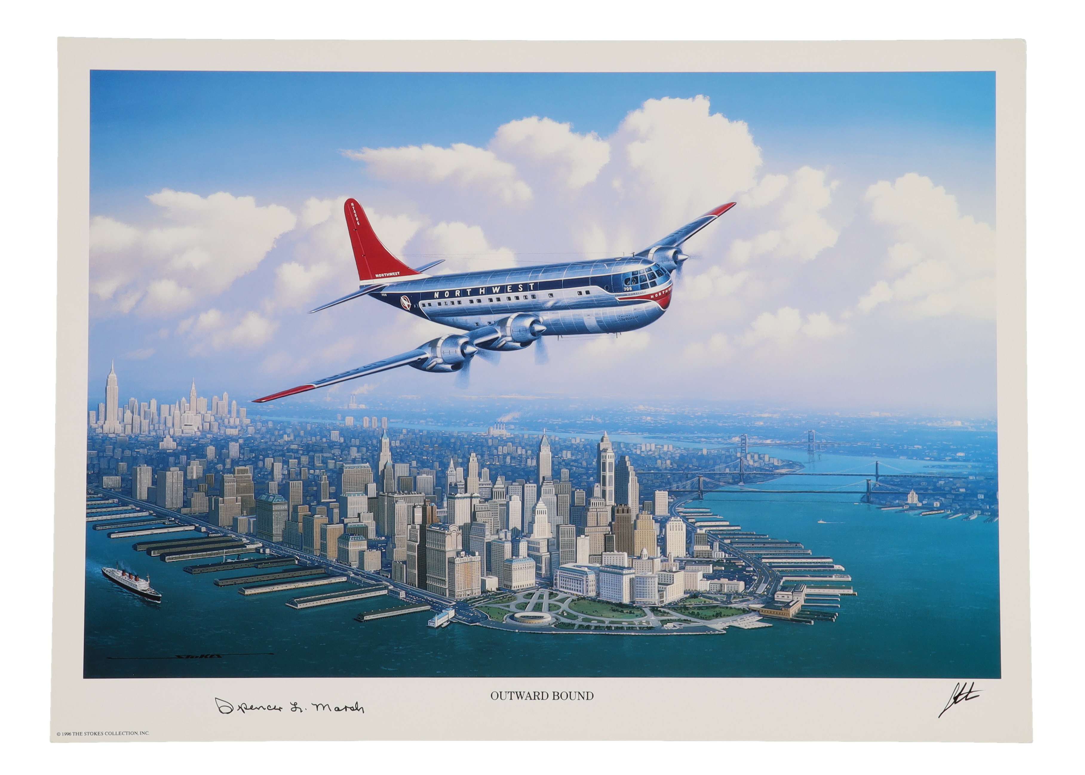 Spencer Marsh Signed Stan Stokes "Outward Bound" Lithograph (AIV ...