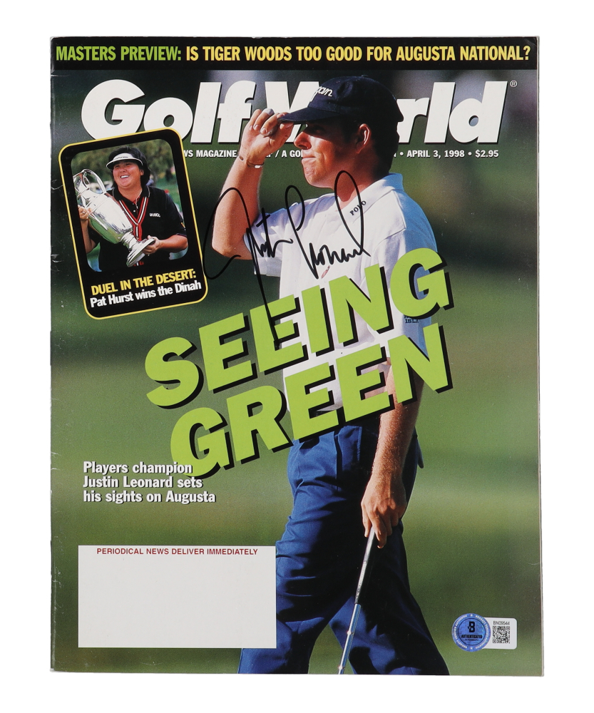 Justin Leonard Signed 1998 Golf World Magazine (Beckett) | Pristine Auction