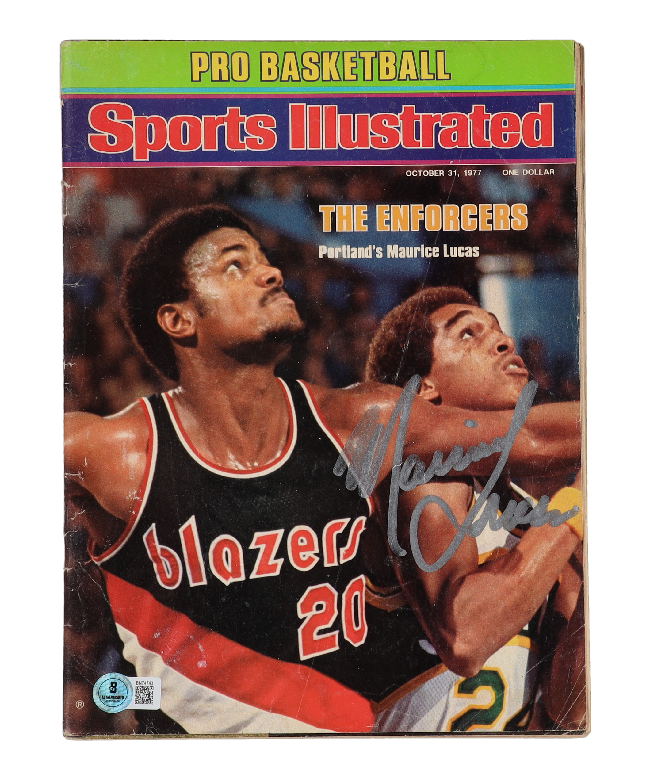 Maurice Lucas Signed 1977 Sports Illustrated Magazine (Beckett ...