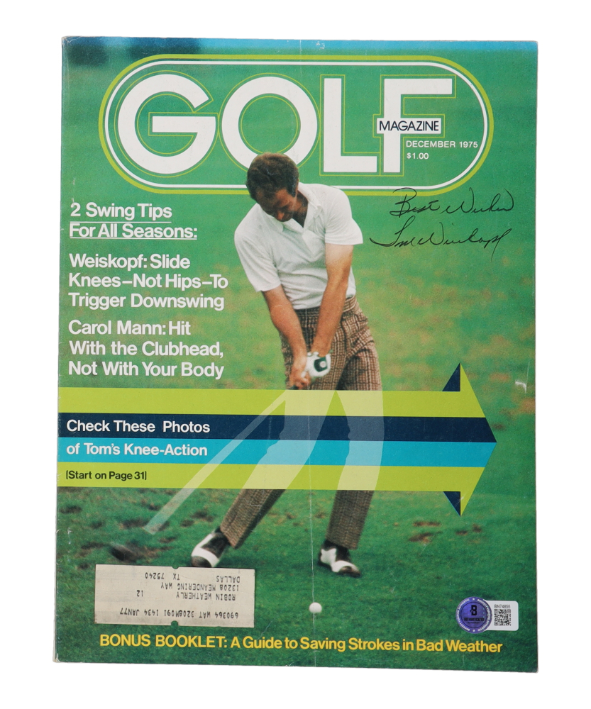Tom Weiskopf Signed 1975 Golf Magazine Inscribed "Best Wishes" (Beckett ...