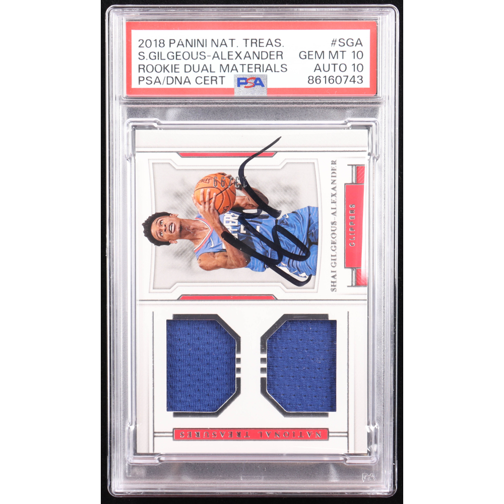 Shai Gilgeous-Alexander Signed 2018-19 National Treasures Rookie Dual ...