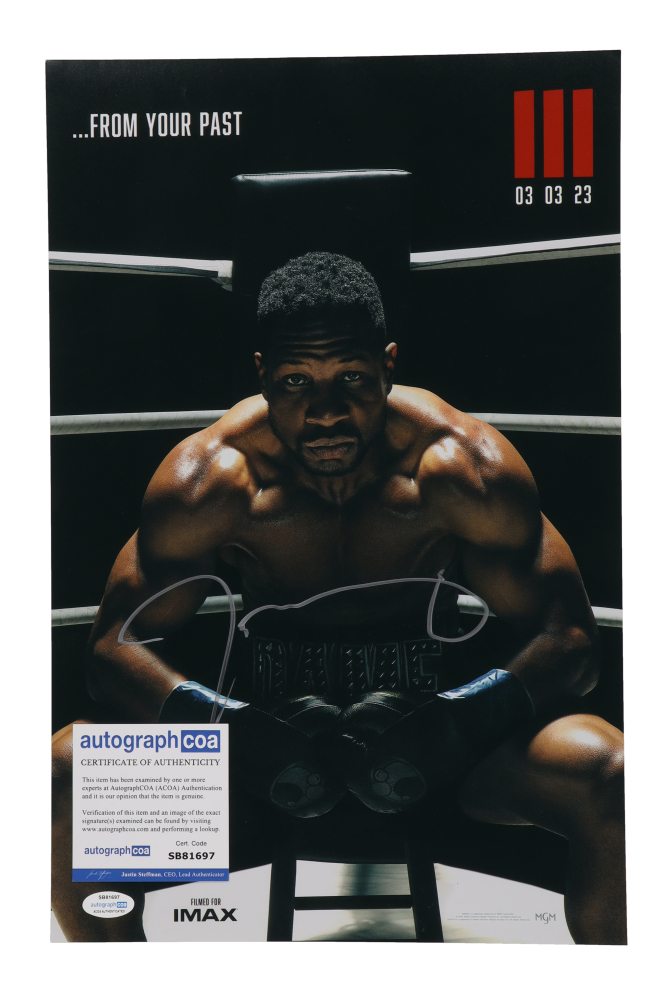 Jonathan Majors Signed "Creed III" 11x17 Movie Poster Photo ...