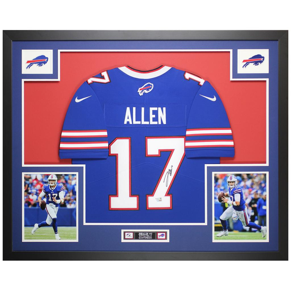 Josh Allen Signed Bills Custom Framed Jersey (Fanatics) | Pristine Auction