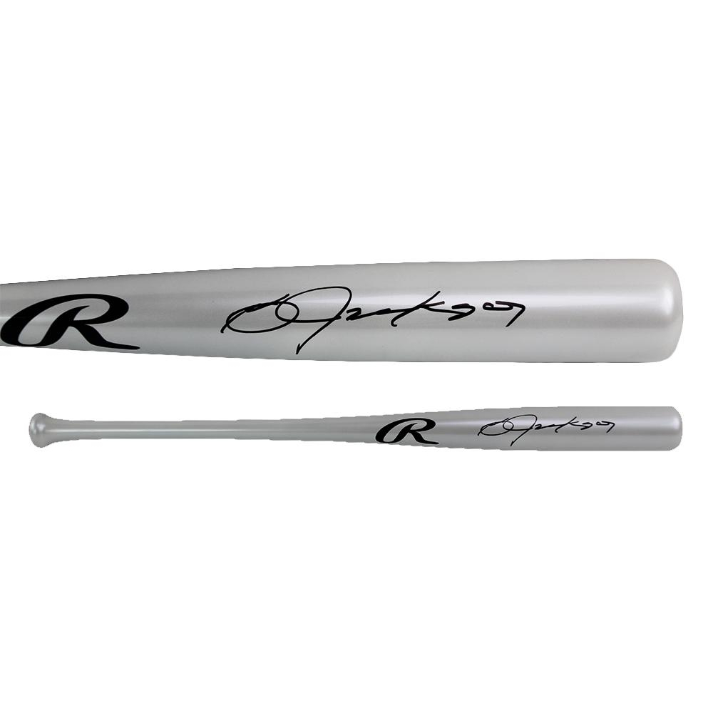 Bo Jackson Signed Rawlings White Chrome Baseball Bat (Radtke ...
