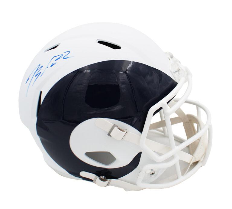 Blake Corum Signed Rams Full-Size AMP Alternate Speed Helmet (Radtke ...
