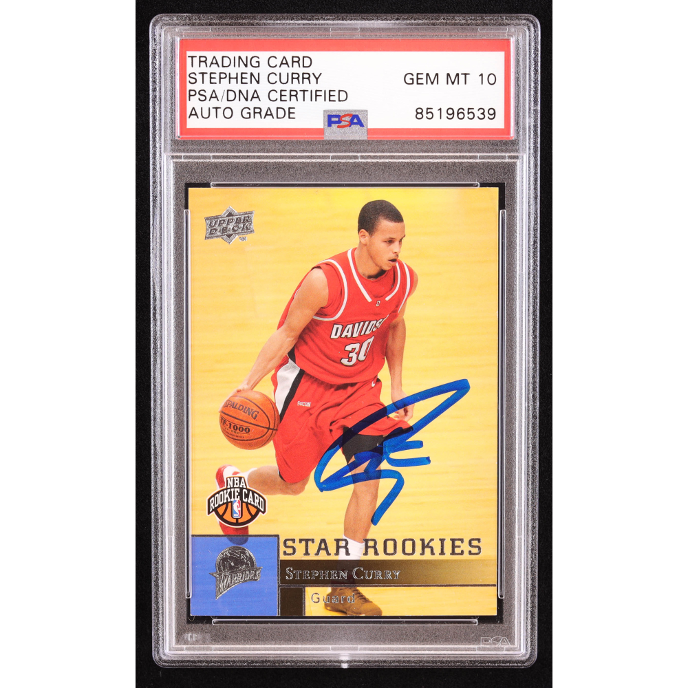 Stephen Curry Signed 2009-10 Upper Deck #234 SP RC (PSA | Auto 10 ...