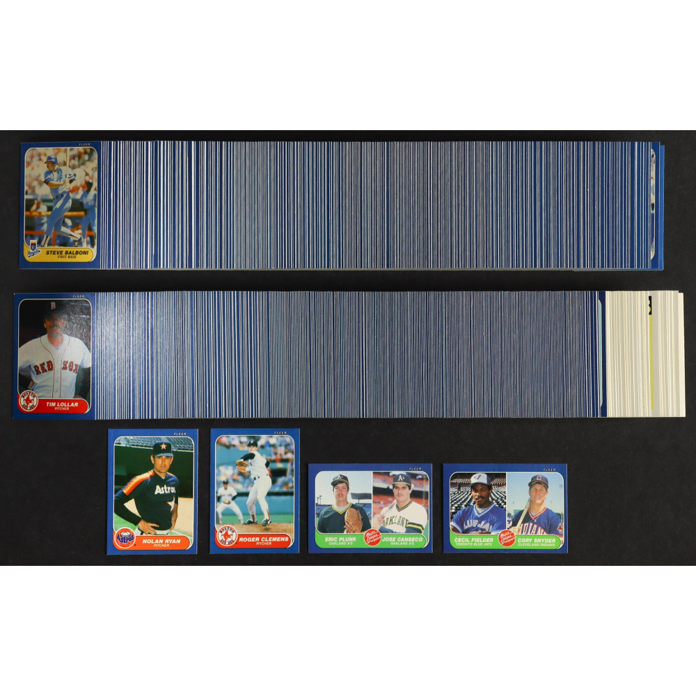 1986 Fleer Baseball Complete Set of (660) Cards with Jose Canseco #649 ...
