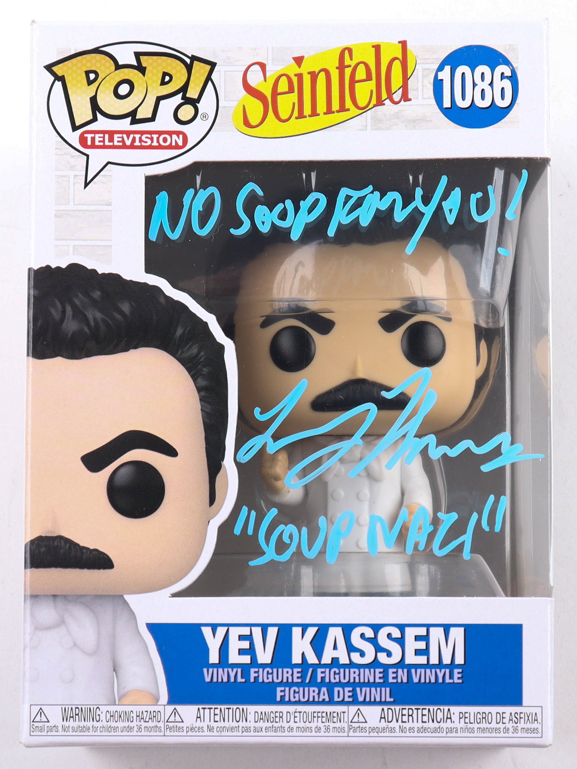 Larry Thomas Signed "Seinfeld" #1086 Yev Kassem Funko Pop! Vinyl Figure ...
