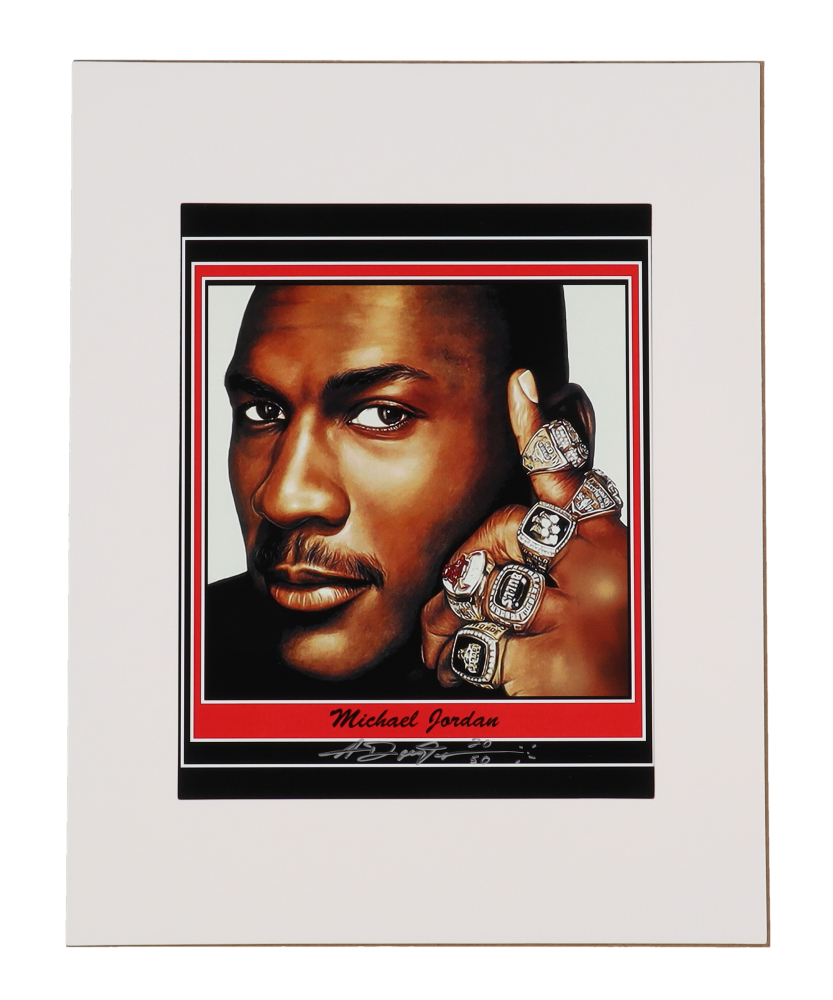Anthony Douglas "Michael Jordan" LE Matted Print Signed by the Artist ...