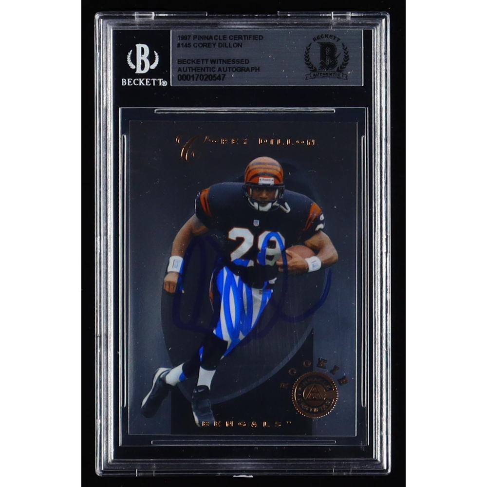 Corey Dillon Signed 1997 Pinnacle Certified #145 RC (Beckett ...