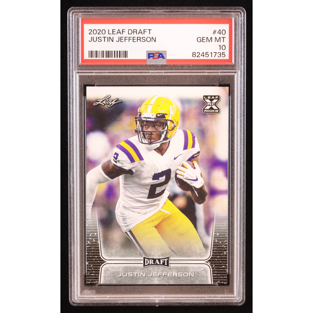 Justin Jefferson 2020 Leaf Draft #40 RC (PSA 10) | Pristine Auction