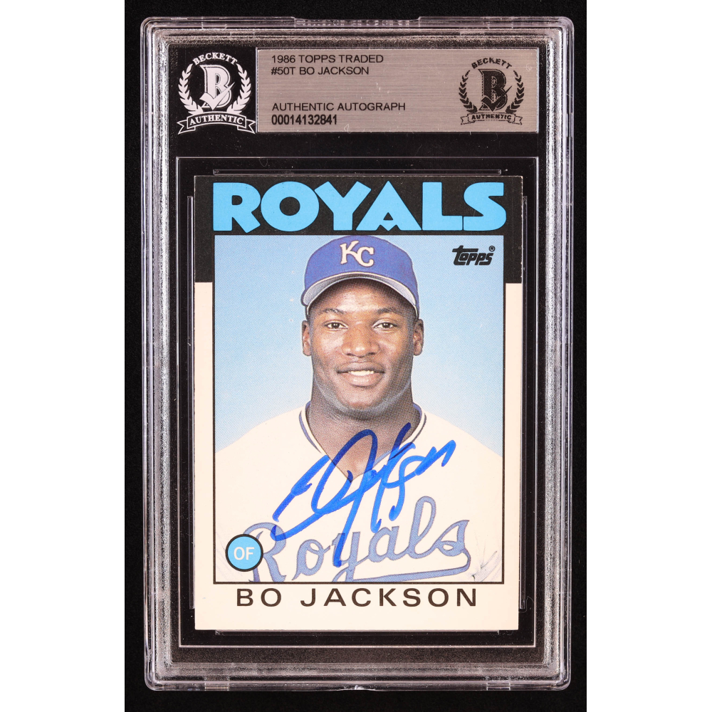 Bo Jackson Signed 1986 Topps Traded #50T XRC (BGS) | Pristine Auction