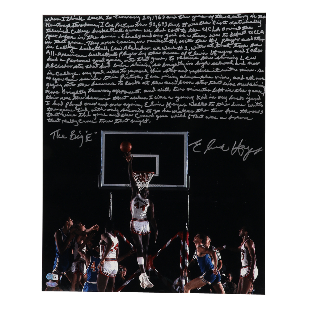 Elvin Hayes Signed Rocketss 16x20 Photo With Extensive Inscription ...