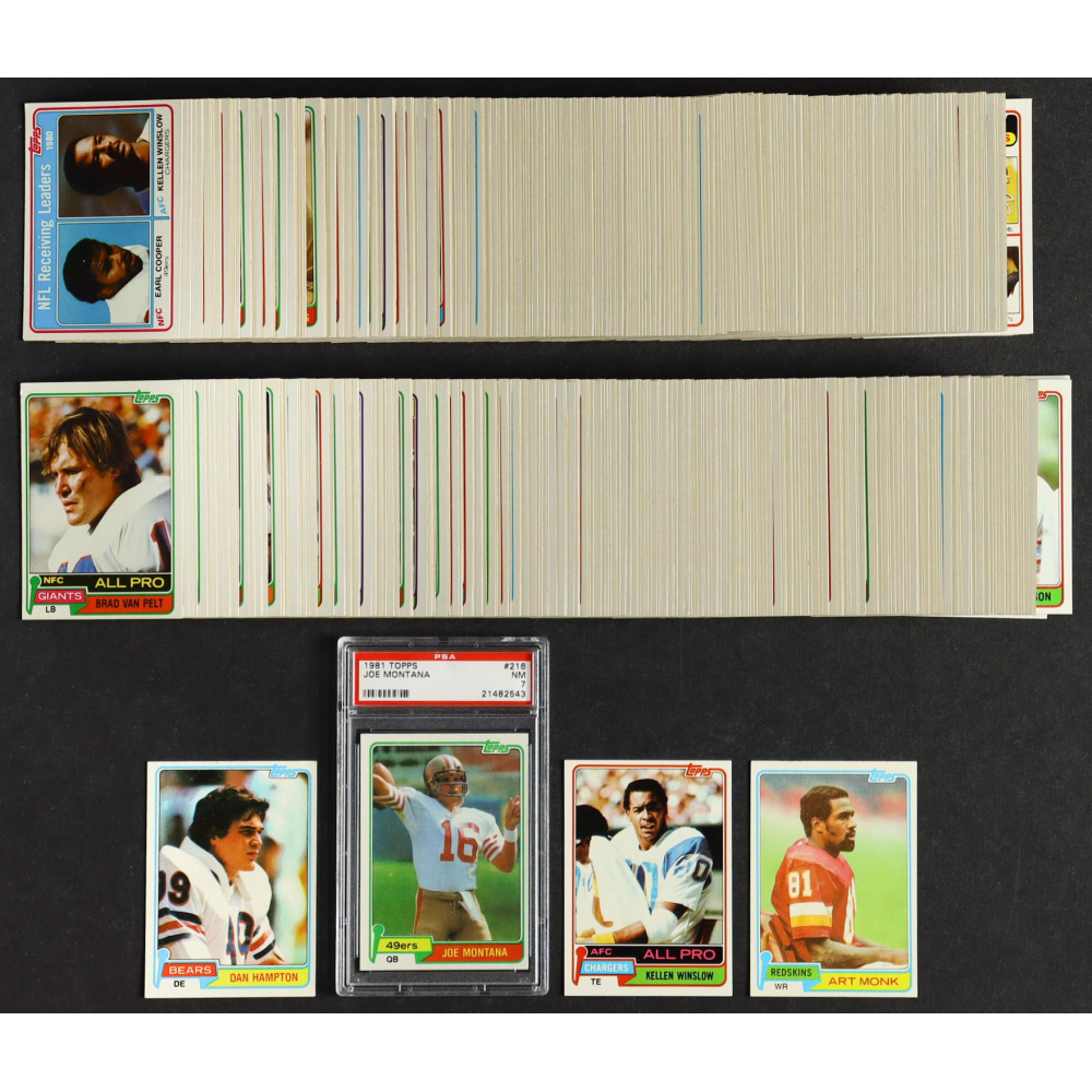 1981 Topps Football Complete Set of (528) Cards with Joe Montana #216 ...