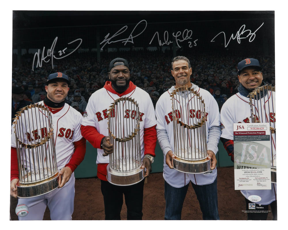 Red Sox 16x20 Photo Signed By Manny Ramirez, David Ortiz, Mike Lowell ...