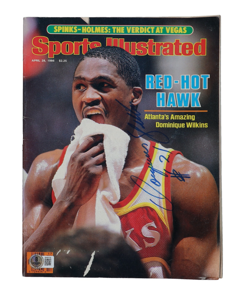 Dominique Wilkins Signed 1986 Sports Illustrated Magazine (Beckett) | Pristine Auction
