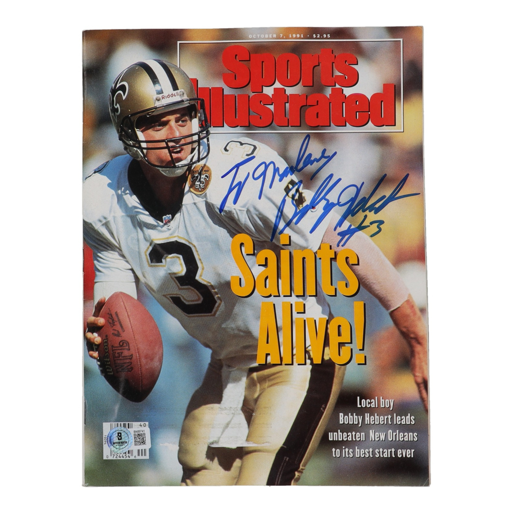 Bobby Hebert Signed 1991 Sports Illustrated Magazine (Beckett ...