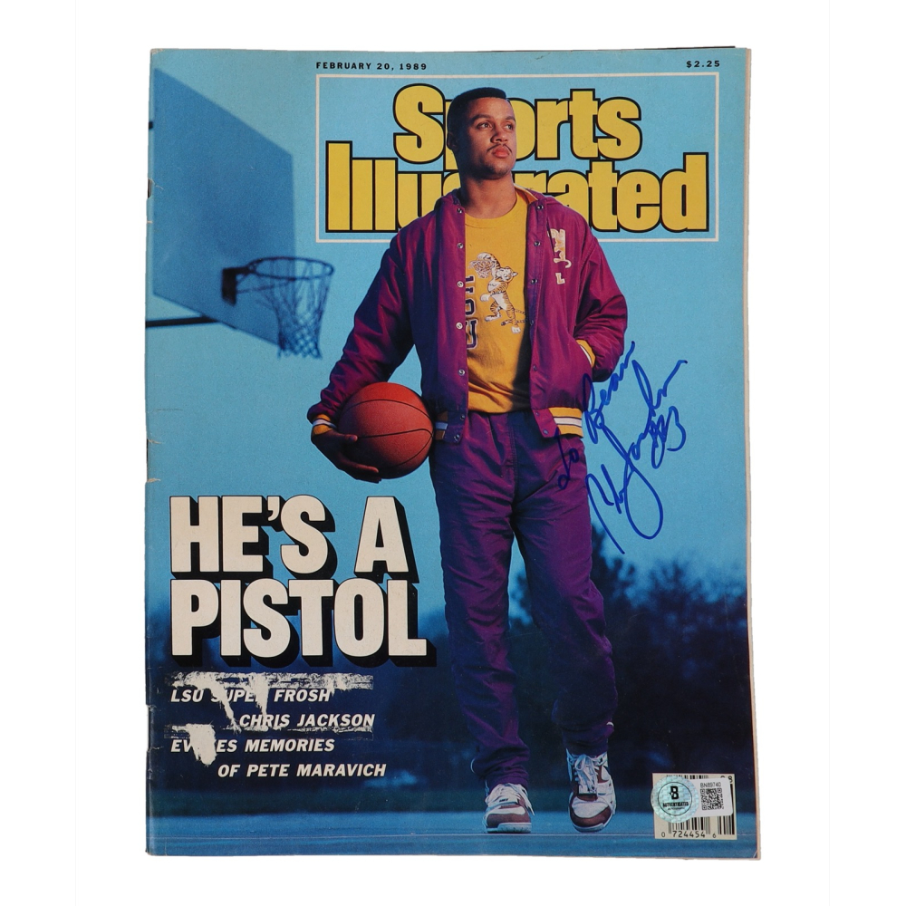 Chris Jackson Signed 1989 Sports Illustrated Magazine (Beckett ...