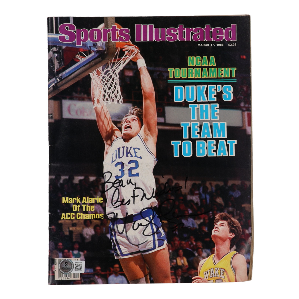 Mark Alarie Signed 1986 Sports Illustrated Magazine Inscribed "Best ...