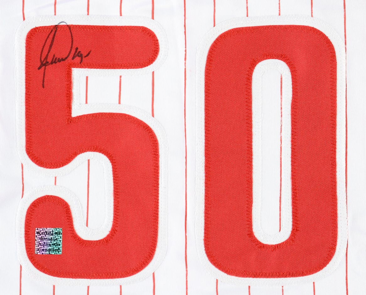 Jamie Moyer Signed Jersey (Playball Ink) | Pristine Auction