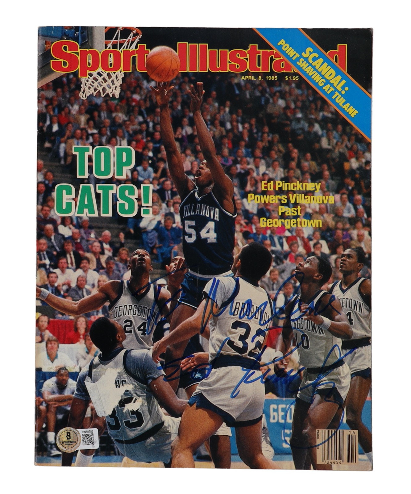 Ed Pinckney Signed 1985 Sports Illustrated Magazine (Beckett ...