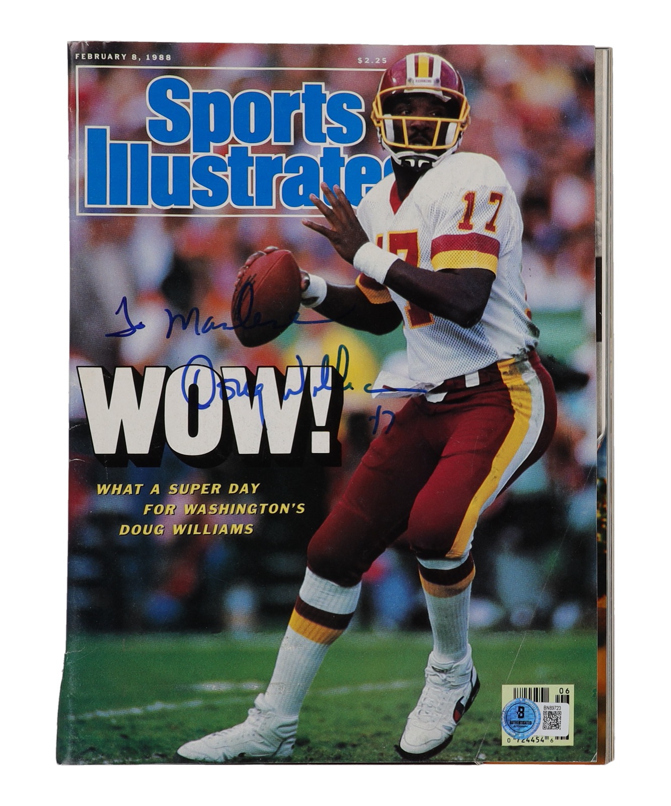 Doug Williams Signed 1988 Sports Illustrated Magazine (Beckett ...
