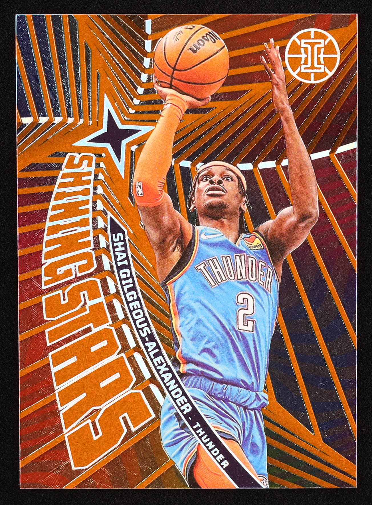 Shai Gilgeous-Alexander 2021-22 Panini Illusions Shining Stars Orange ...