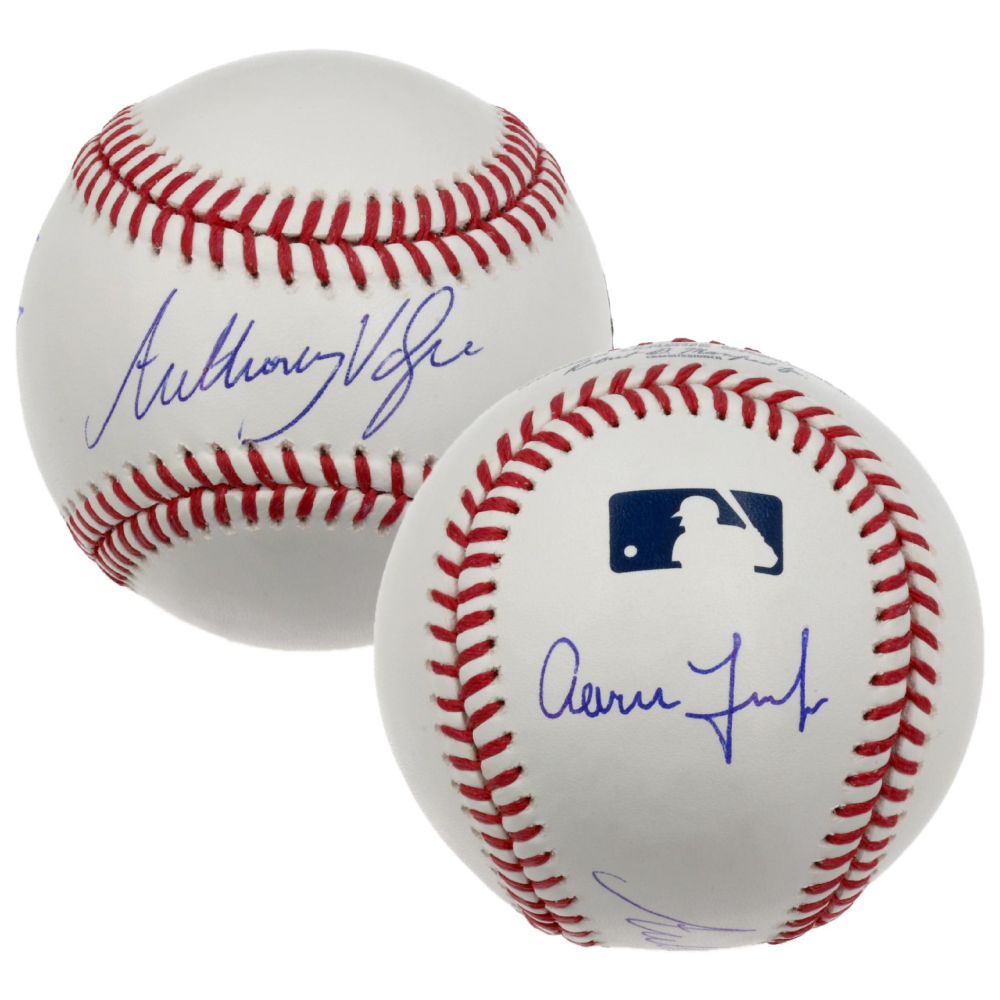 Aaron Judge & Anthony Volpe Signed OML Baseball (JSA, MLB & Fanatics) | Pristine Auction