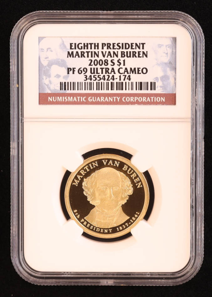 2008-S U.S. Presidential Proof $1 Coin - Martin Van Buren 8th President ...