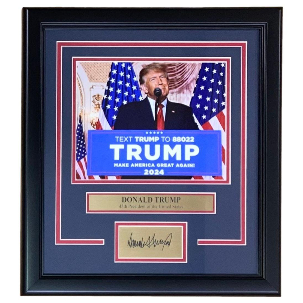 President Donald Trump Custom Framed 11x18 Photo Display w/ Laser ...