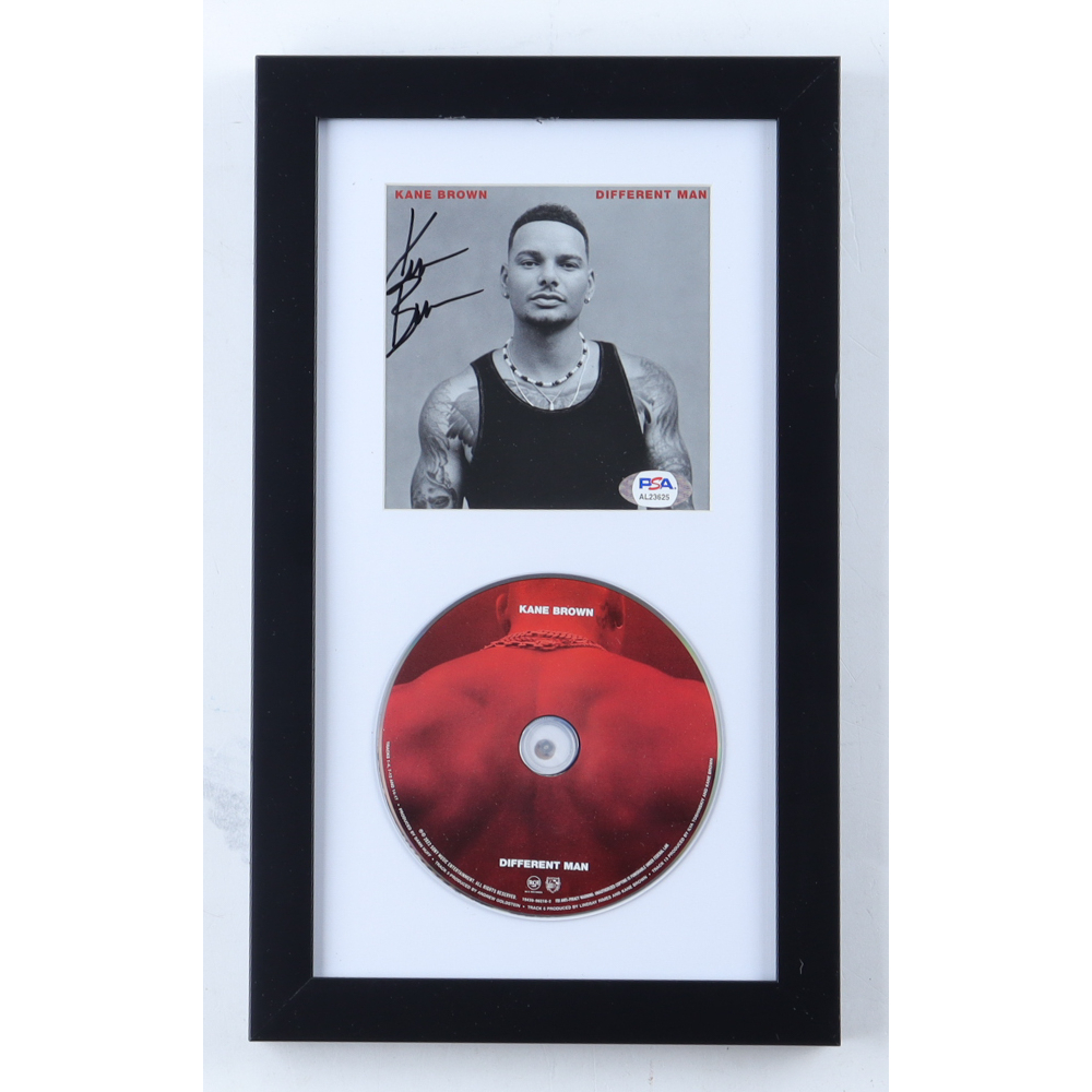 Kane Brown Signed Custom Framed "Different Man" CD Insert Display With ...
