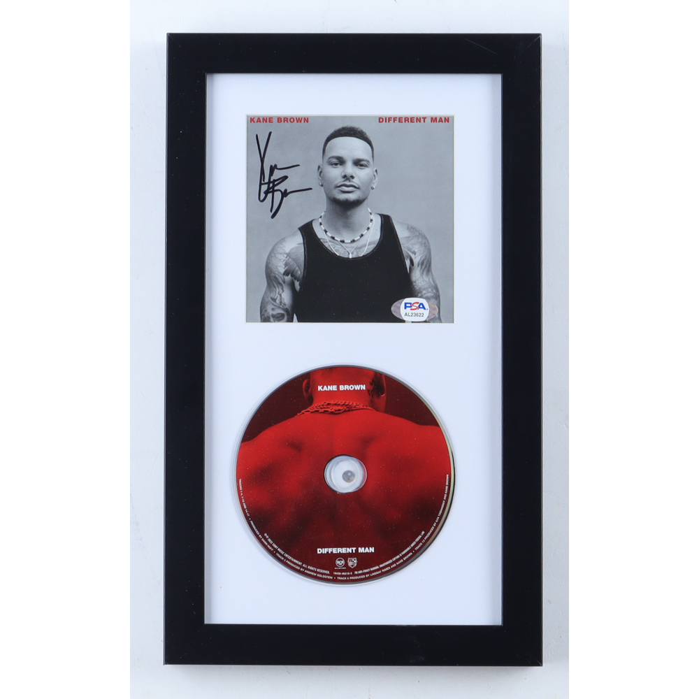 Kane Brown Signed Custom Framed "Different Man" CD Insert Display With ...